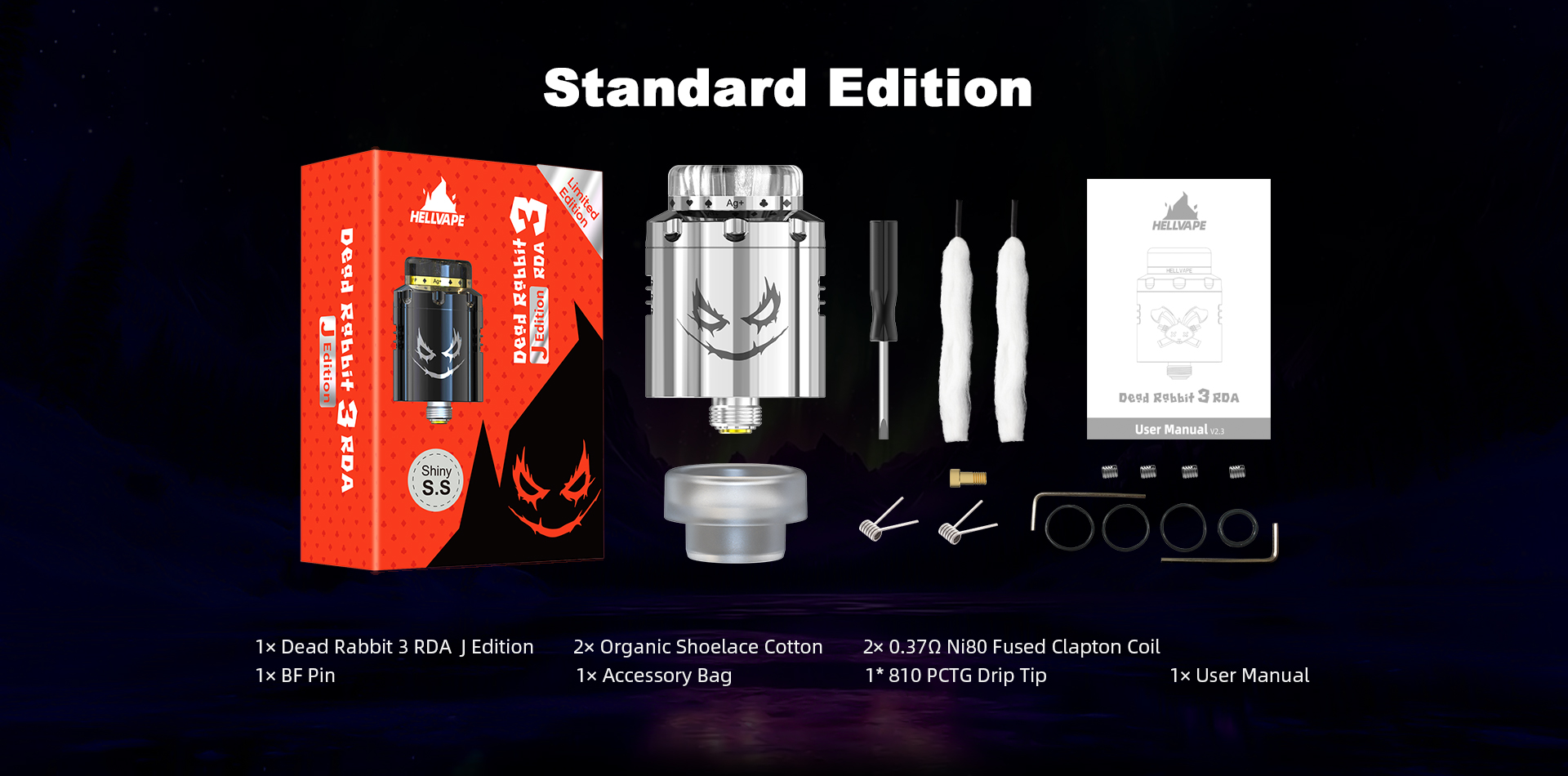 Dead Rabbit 3 RDA J Edition-Hellvape - The DIY atomizer leading brand